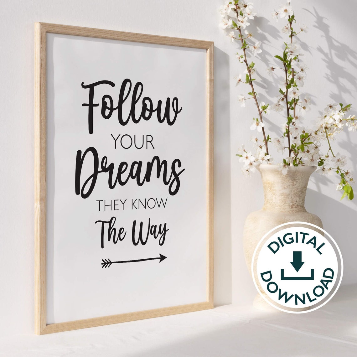 Follow Your Dreams Inspirational Quote Motivational Quote - Etsy