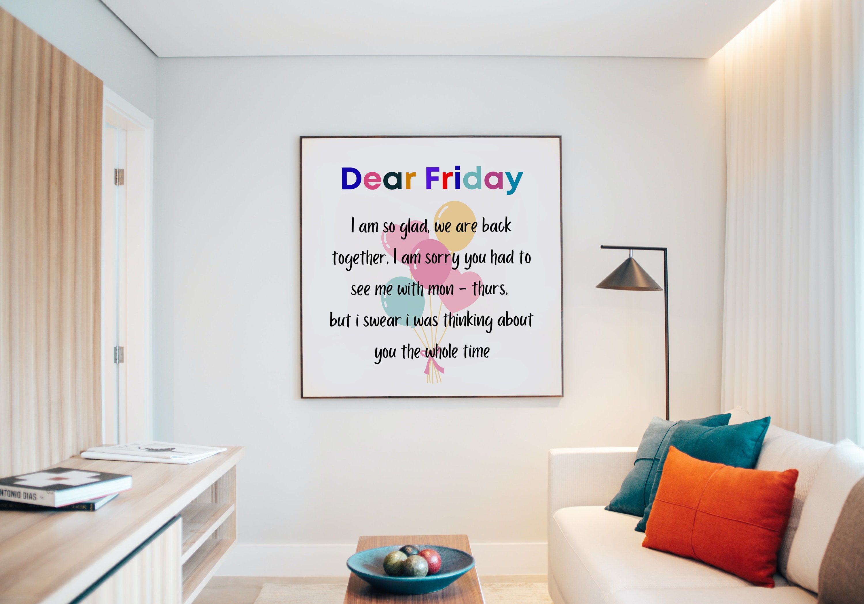 Dear Friday Quotes Wall Art Funny Quotes Sets of 2 Black and - Etsy