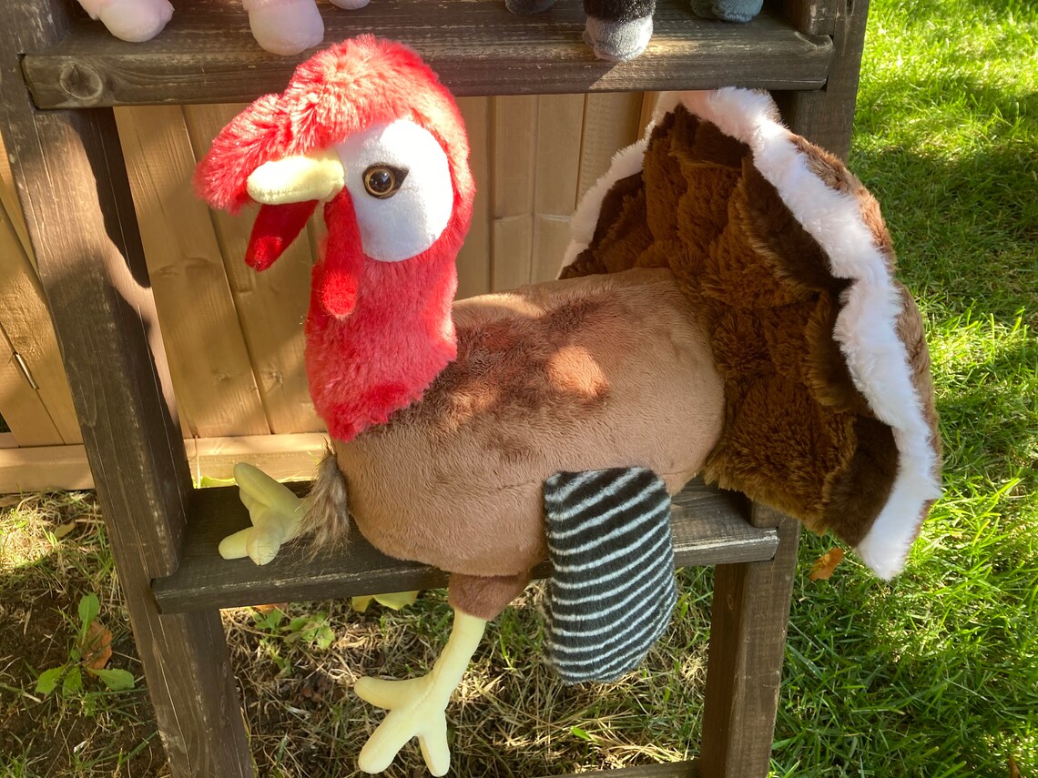 15" Turkey Plush - Realistic Stuffed Farm Animal Toy - Etsy
