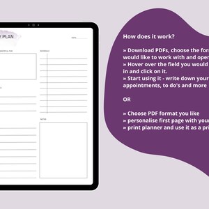 Digital Planner 2022 2023 2024 Fillable and Printable PDF Planner - Etsy