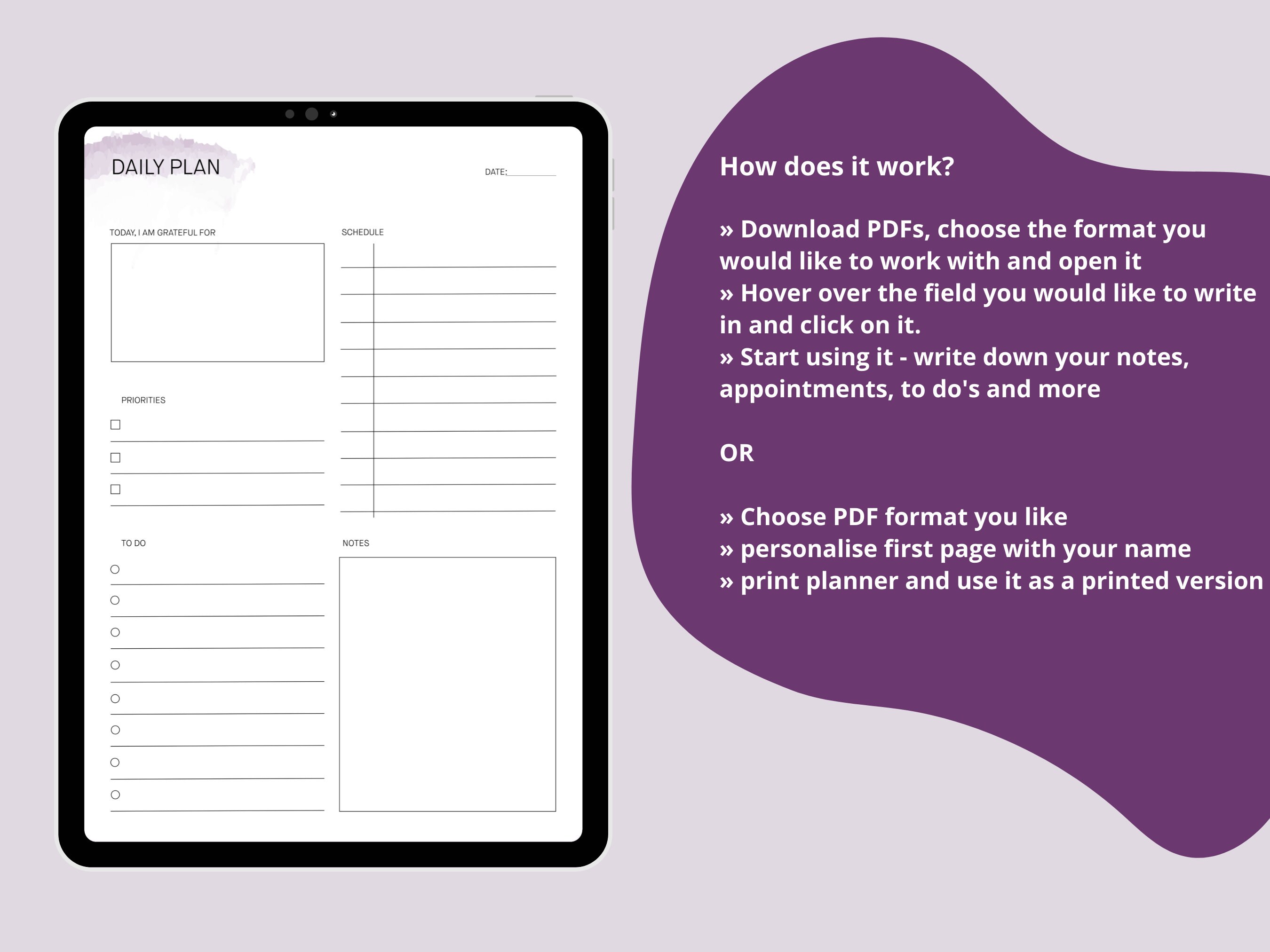 Digital Planner 2022 2023 2024 Fillable and Printable PDF Planner - Etsy