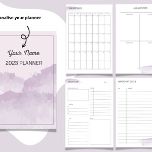 Digital Planner 2022 2023 2024 Fillable and Printable PDF Planner - Etsy