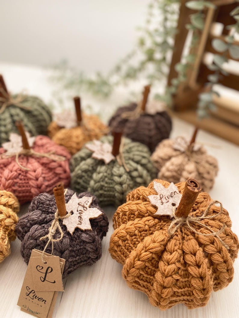 Crochet Pattern Heart Pumpkin in 3 Sizes - PDF Pattern for Download - Etsy
