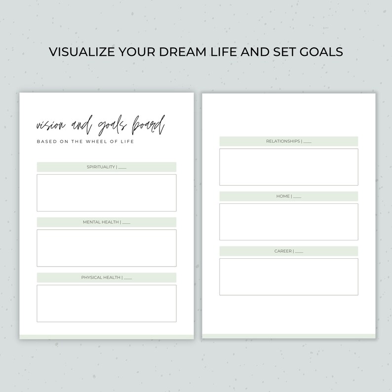 Wheel of Life Worksheet, Wellness Wheel, Digital Printable Planner ...