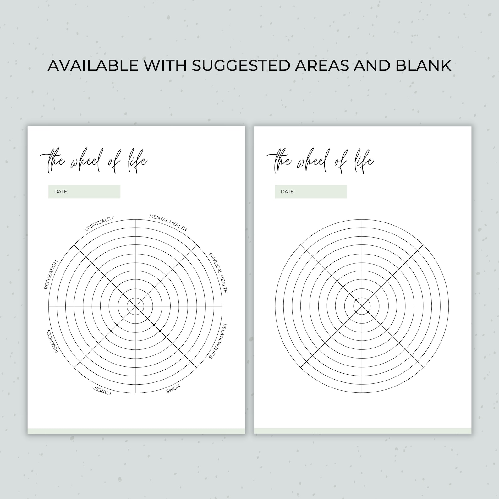 Wheel of Life Worksheet, Wellness Wheel, Digital Printable Planner ...