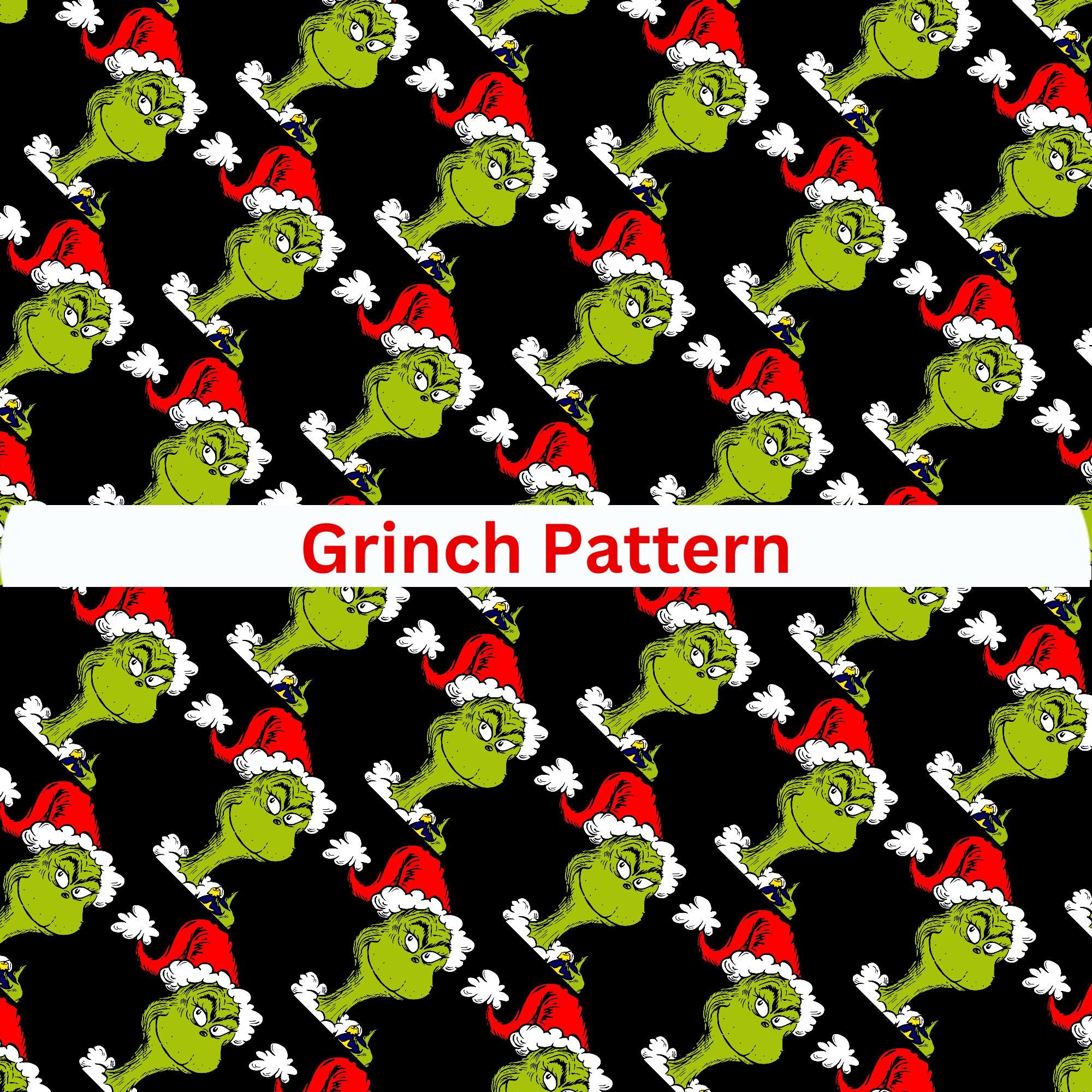 Grinch Png Pattern, Christmas Seamless Pattern, Grinch Digital Png ...