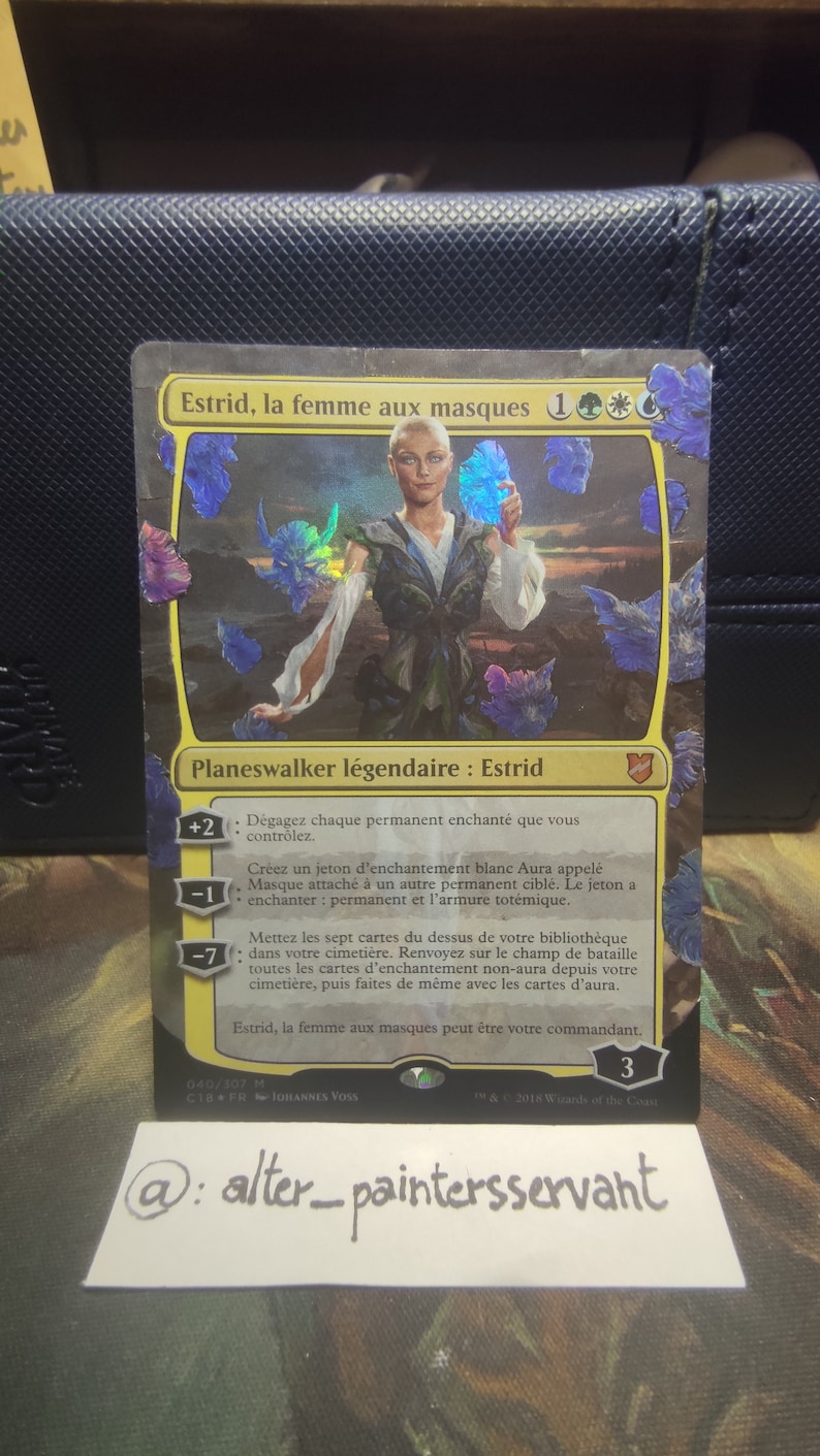 Estrid the Masked Altered Extended Art MTG Commander EDH Planeswalker Jund Foil Peel - Etsy