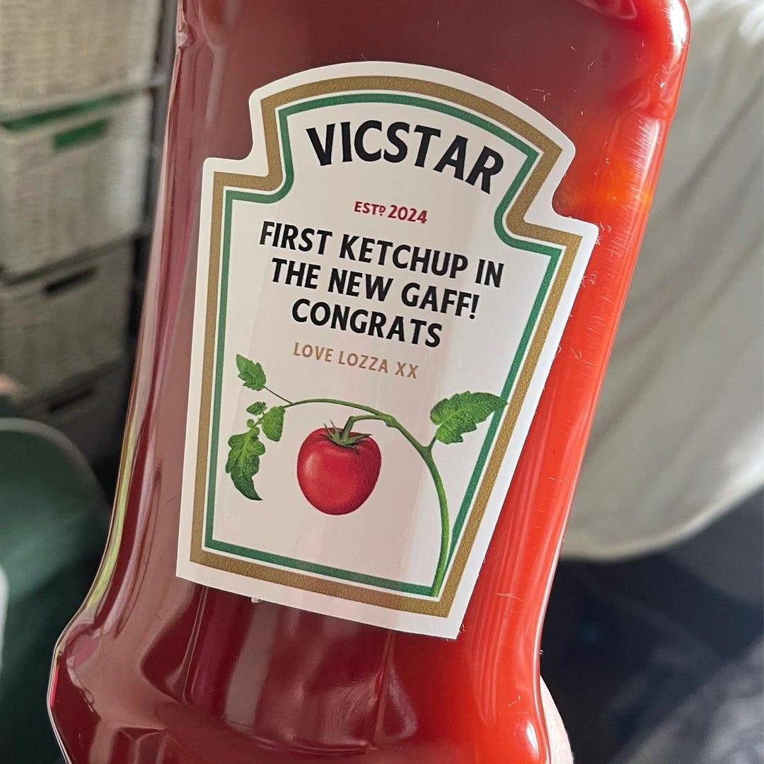 Personalized HEINZ KETCHUP Label Sticker, Customized Name Label, Funny ...