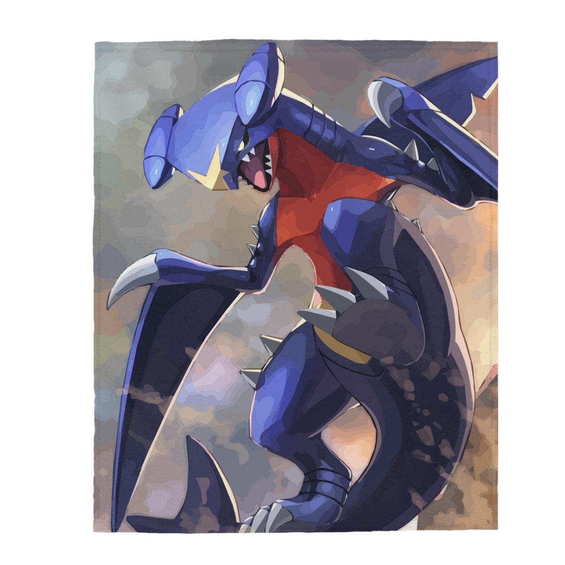 Garchomp Blanket Garchomp Gift Garchomp Accessories - Etsy