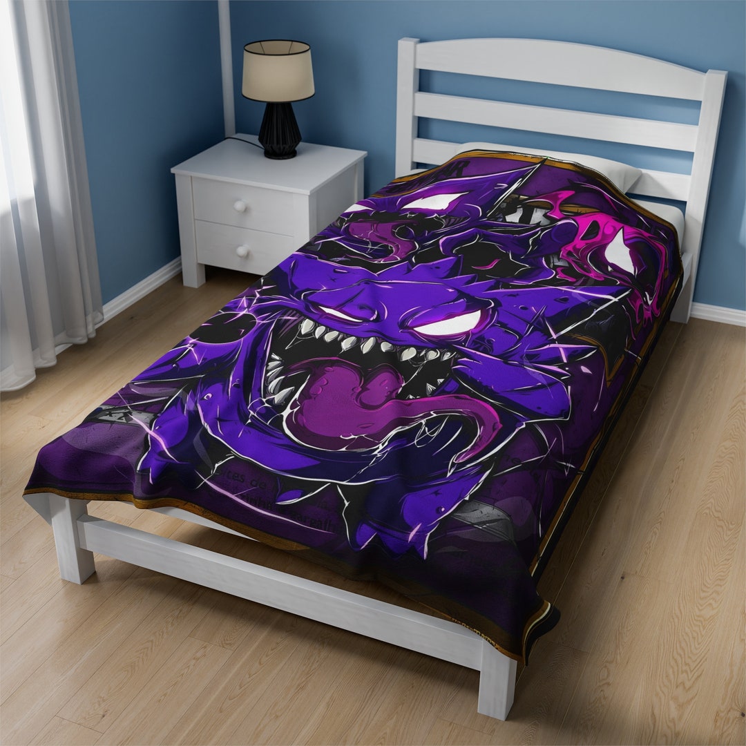 Gengar Blanket Gengar Velveteen Blanket & Gengar Plush Blanket - Etsy