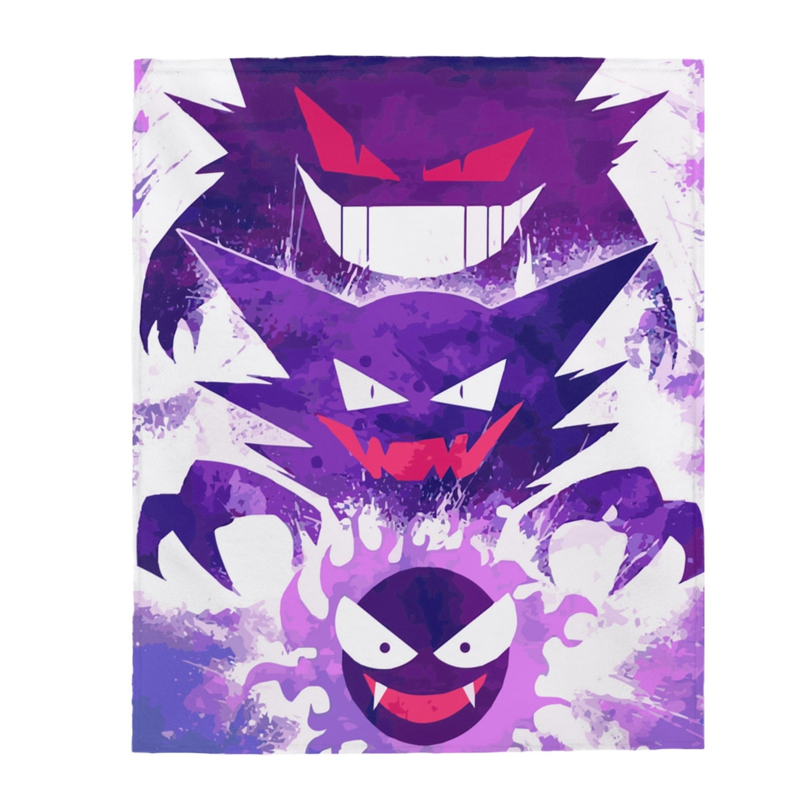 Gengar Blankets Gengar Evolution Blanket Gengar Gift - Etsy