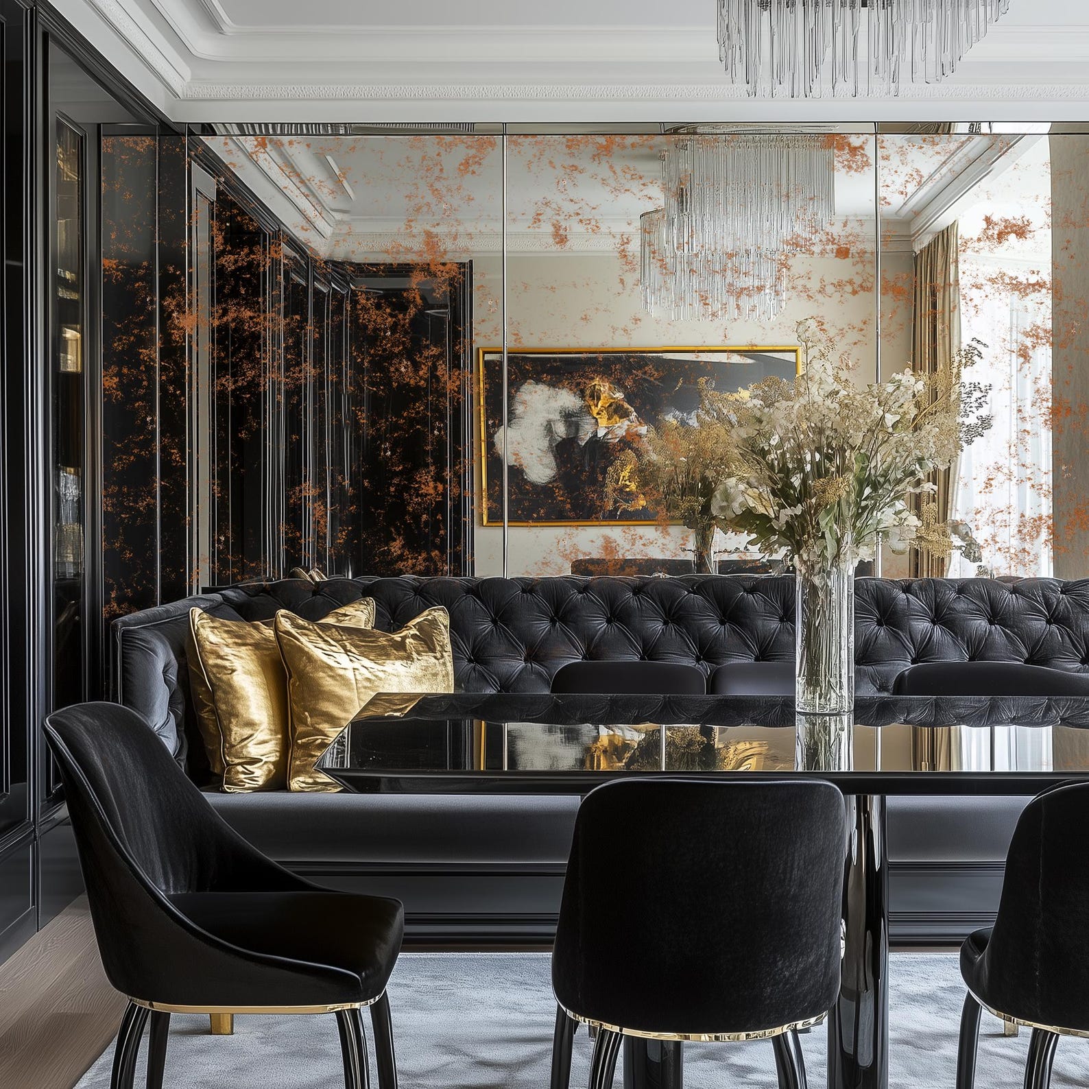 Antique Mirror Panels for Feature Walls Model Cheyenne, Made in Italy ...