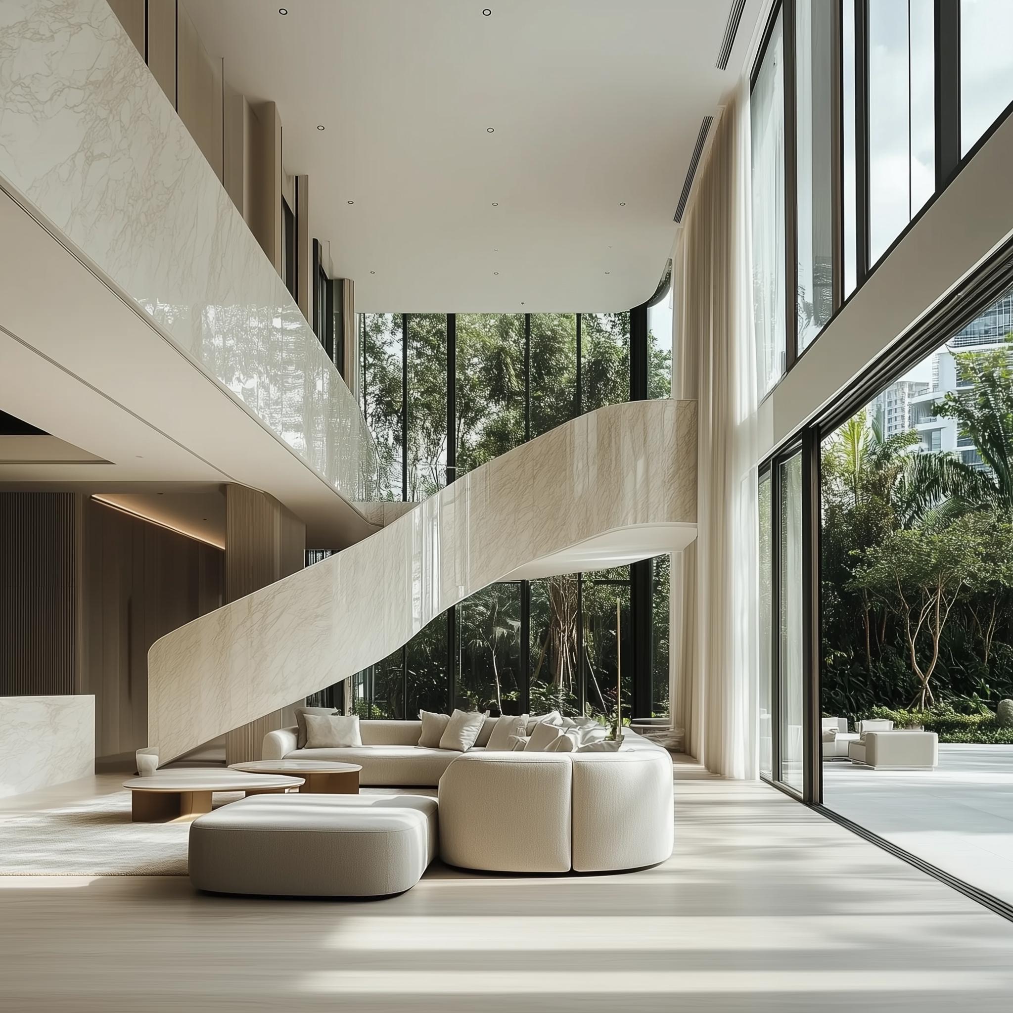 Curved Walls With Marble Seamlessly: Flexible Marble Effect Panels for ...