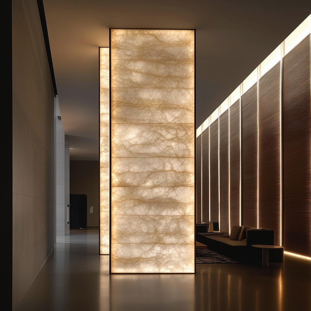 Luxury Backlit Marble Look Panels for Lighting – Elegant Wall Feature ...
