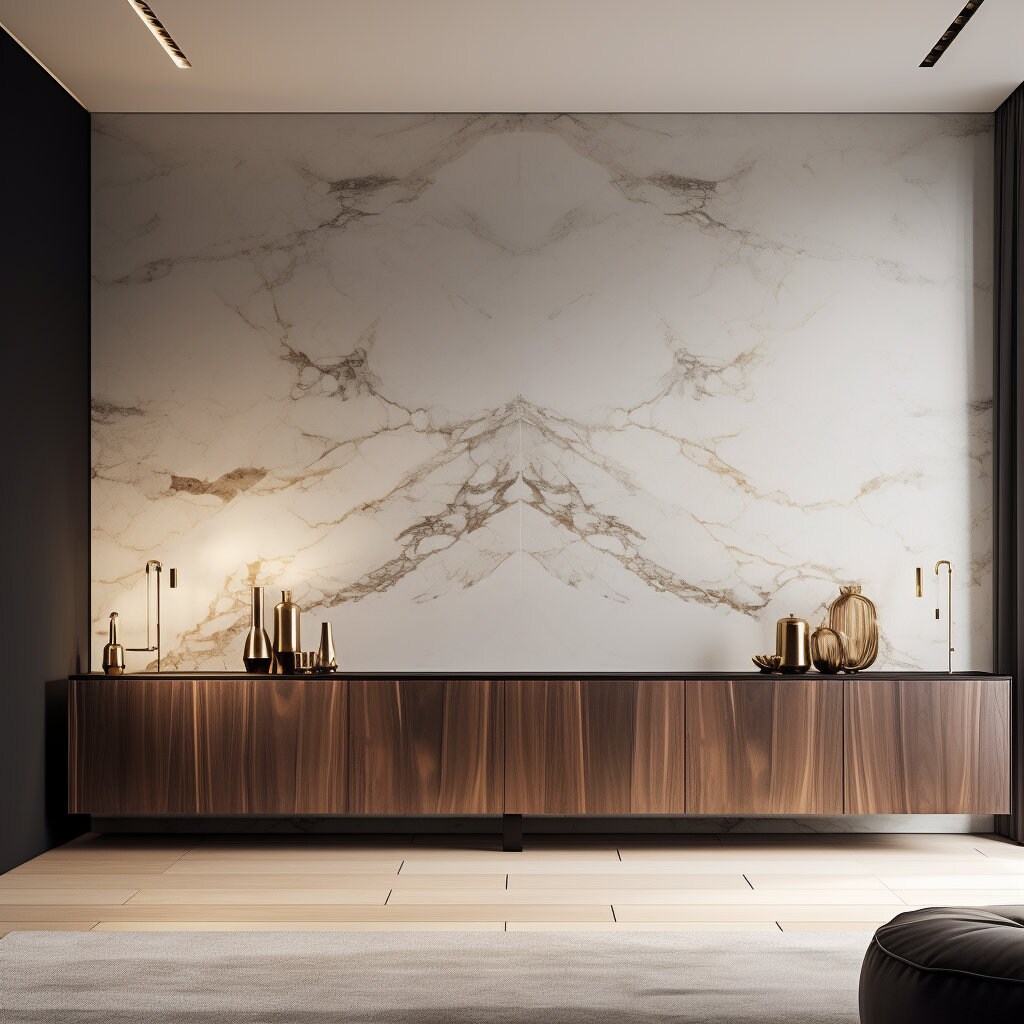 Hallway Decoration With Marble Panels Artworks by Arkdeko. Elevate Your ...
