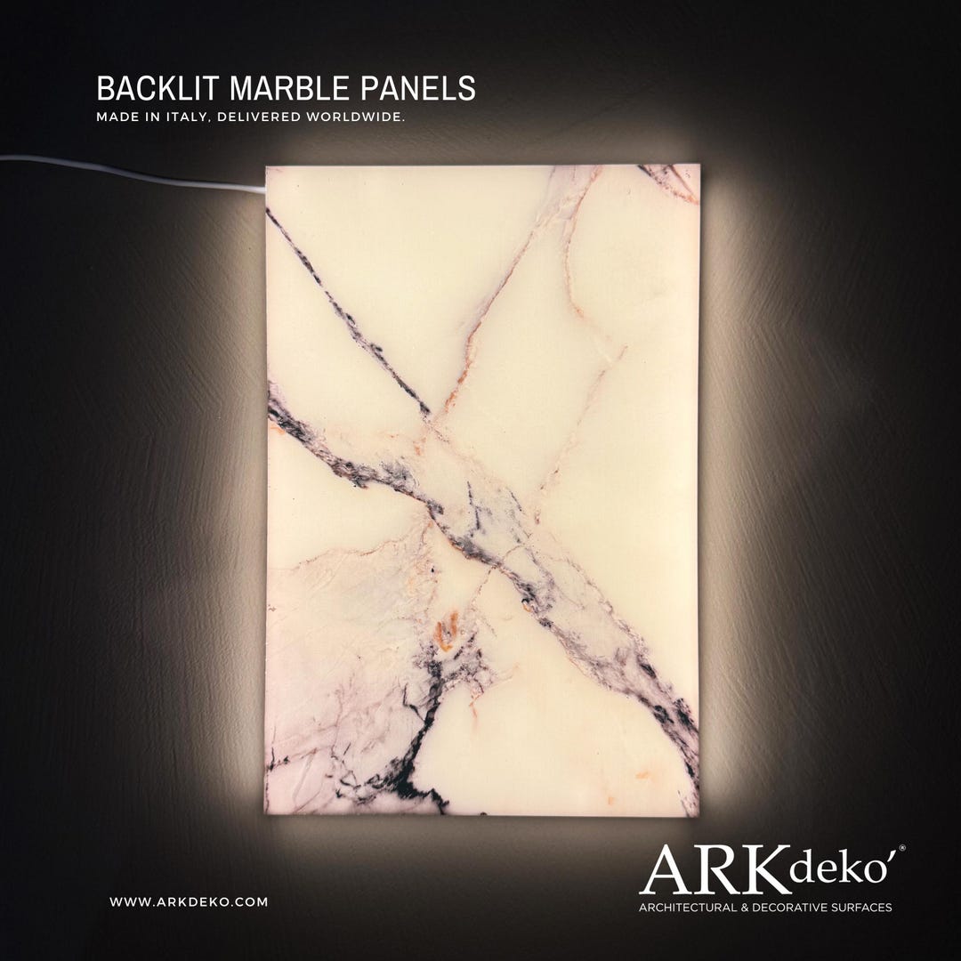 Backlit Marble Panel Sample: Translucent Faux Onyx & Quartz - Etsy