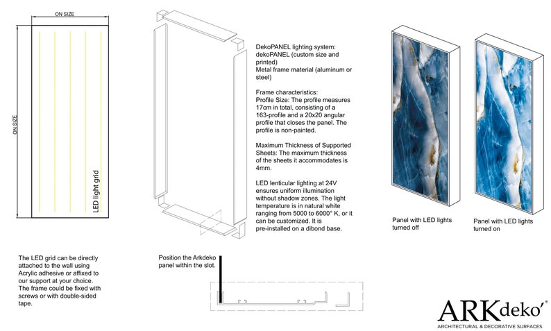 SAMPLE: Backlit Quartzite Artworks Panel, Lighting and Creative Marble ...