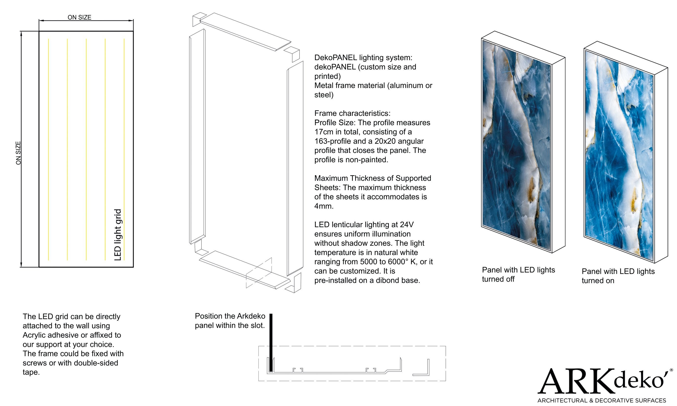 SAMPLE: Backlit Quartzite Artworks Panel, Lighting and Creative Marble ...