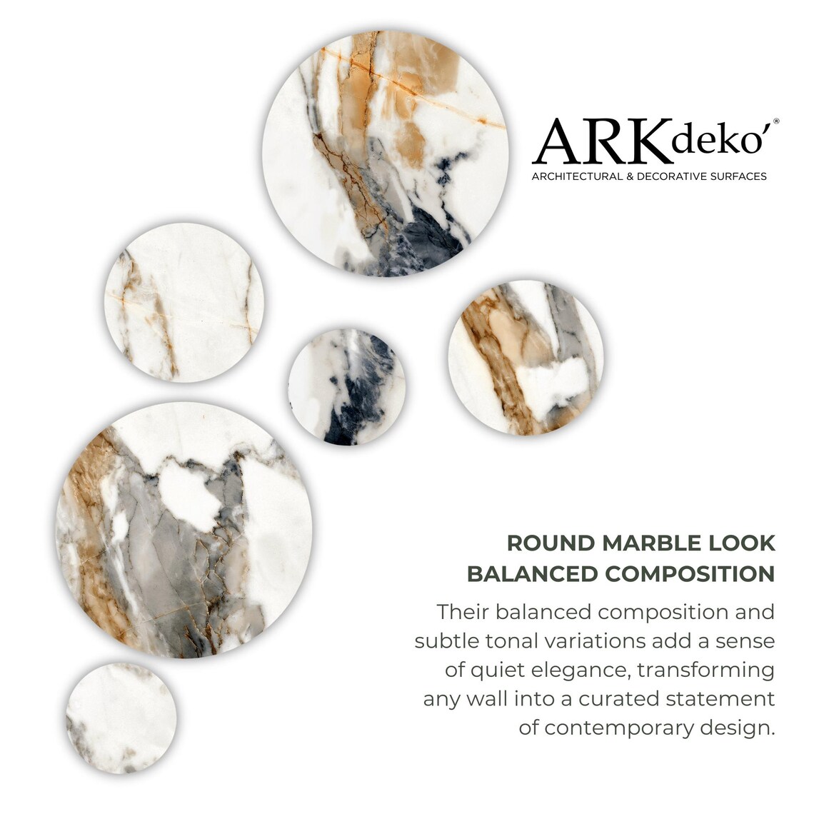 Round Wall Panels in Gold Effect | Set of Minimalist Wall Circles in ...
