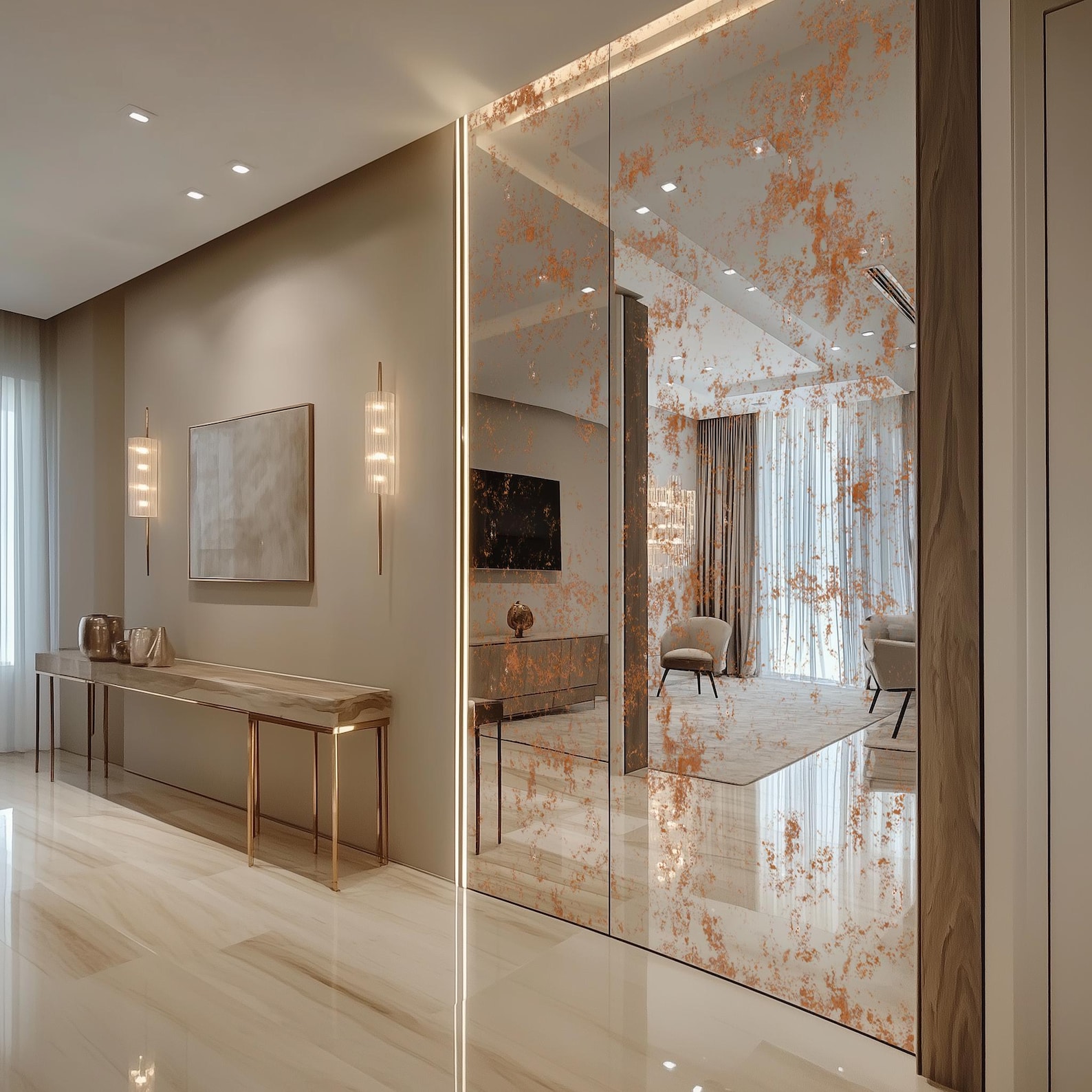 Antique Mirror Panels for Feature Walls Model Cheyenne, Made in Italy ...