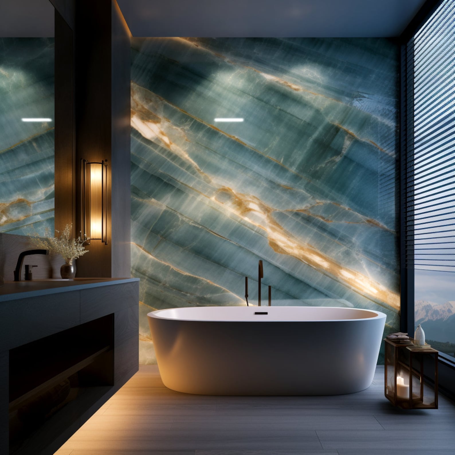 Backlit Quartzite Artworks Walls, Lighting and Creative Marble Design ...