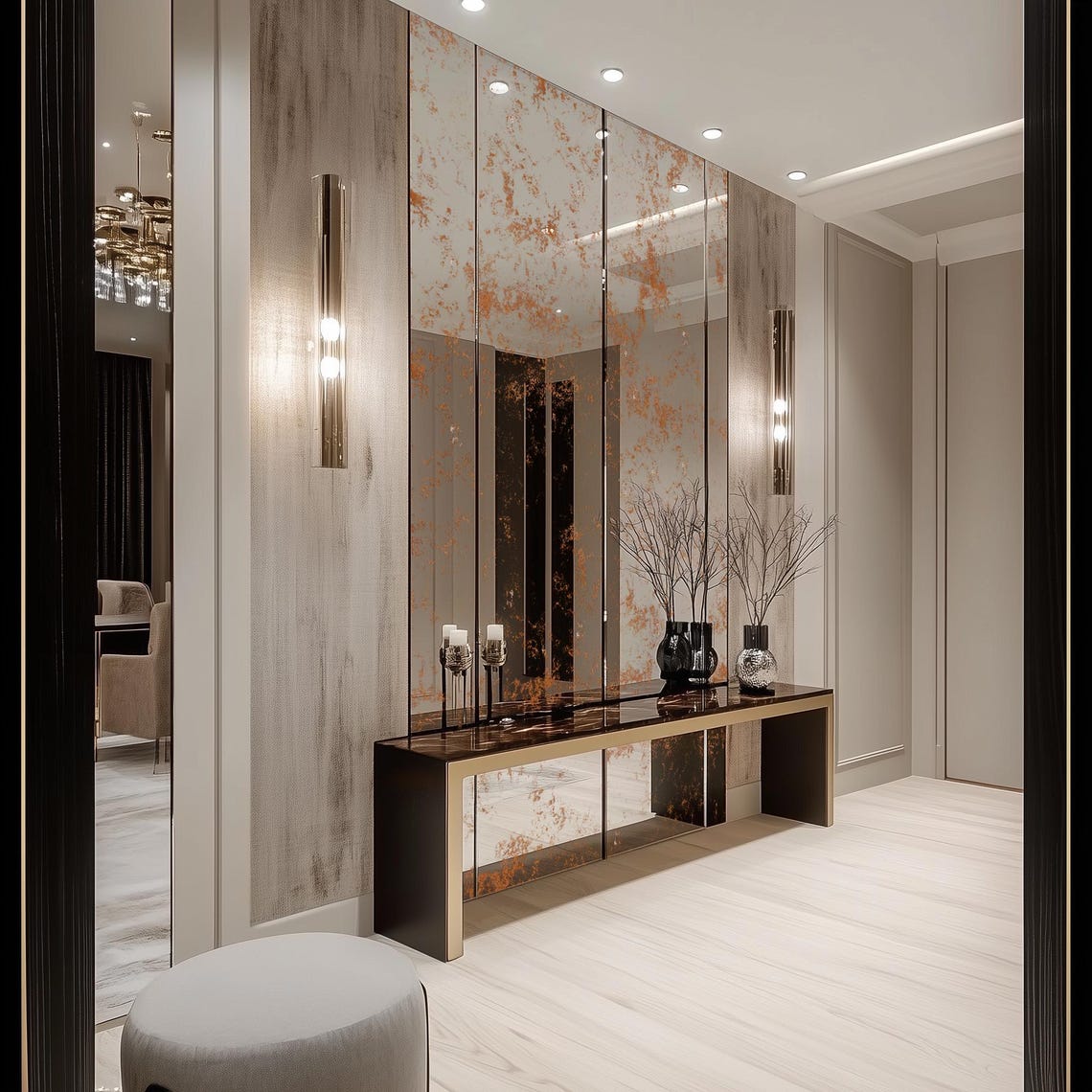 Antique Mirror Panels for Feature Walls Model Cheyenne, Made in Italy ...