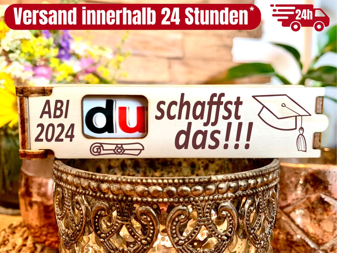 ABI Abitur 2024 YOU Can Do It Engraved Gift Box Including a Small Gift ...
