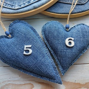 Denim Heart, Embroidery Denim Heart, Valentine's Day Gift, Love Gift ...