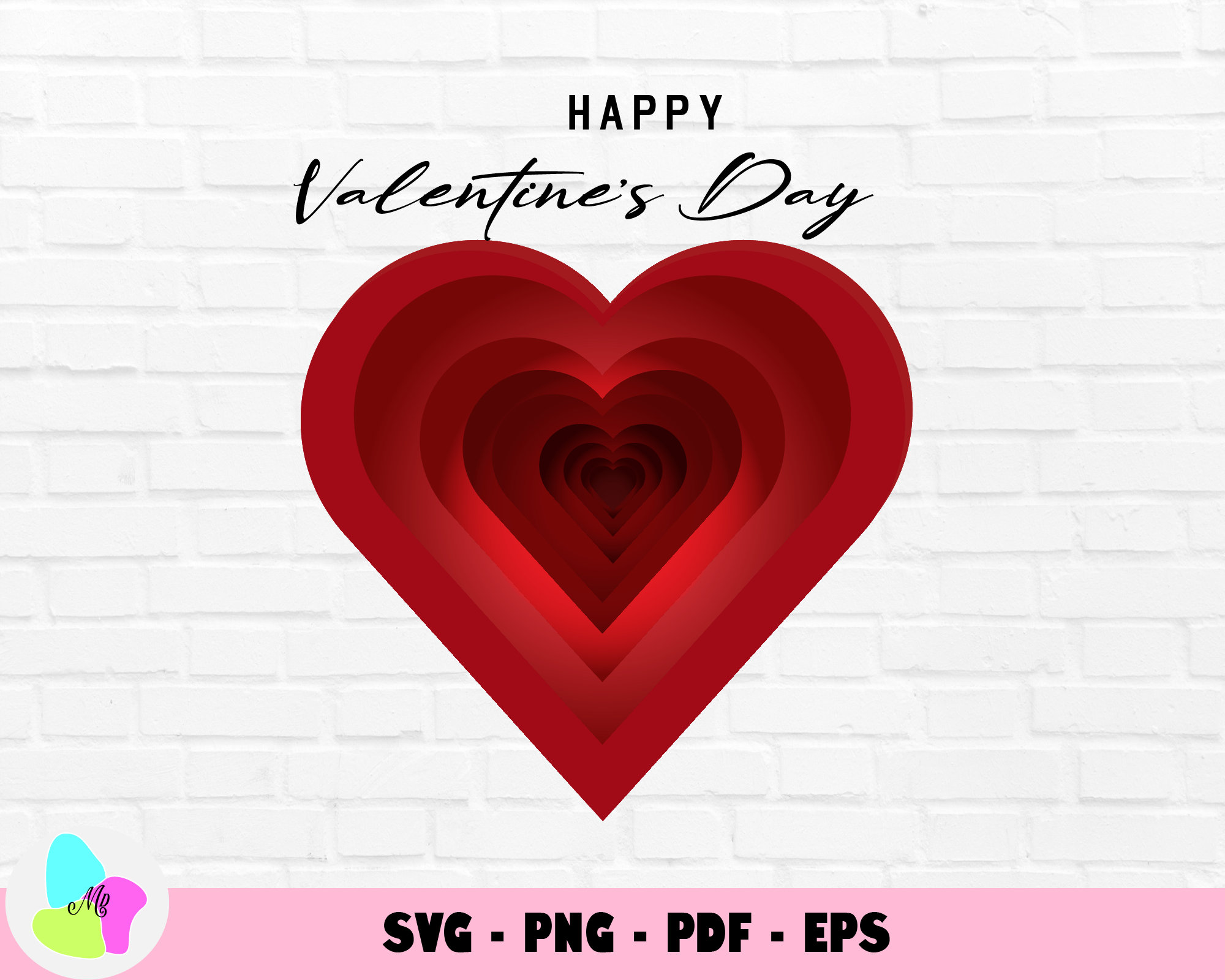 Valentine's Day SVG Heart Svgheart PNG İntertwined - Etsy