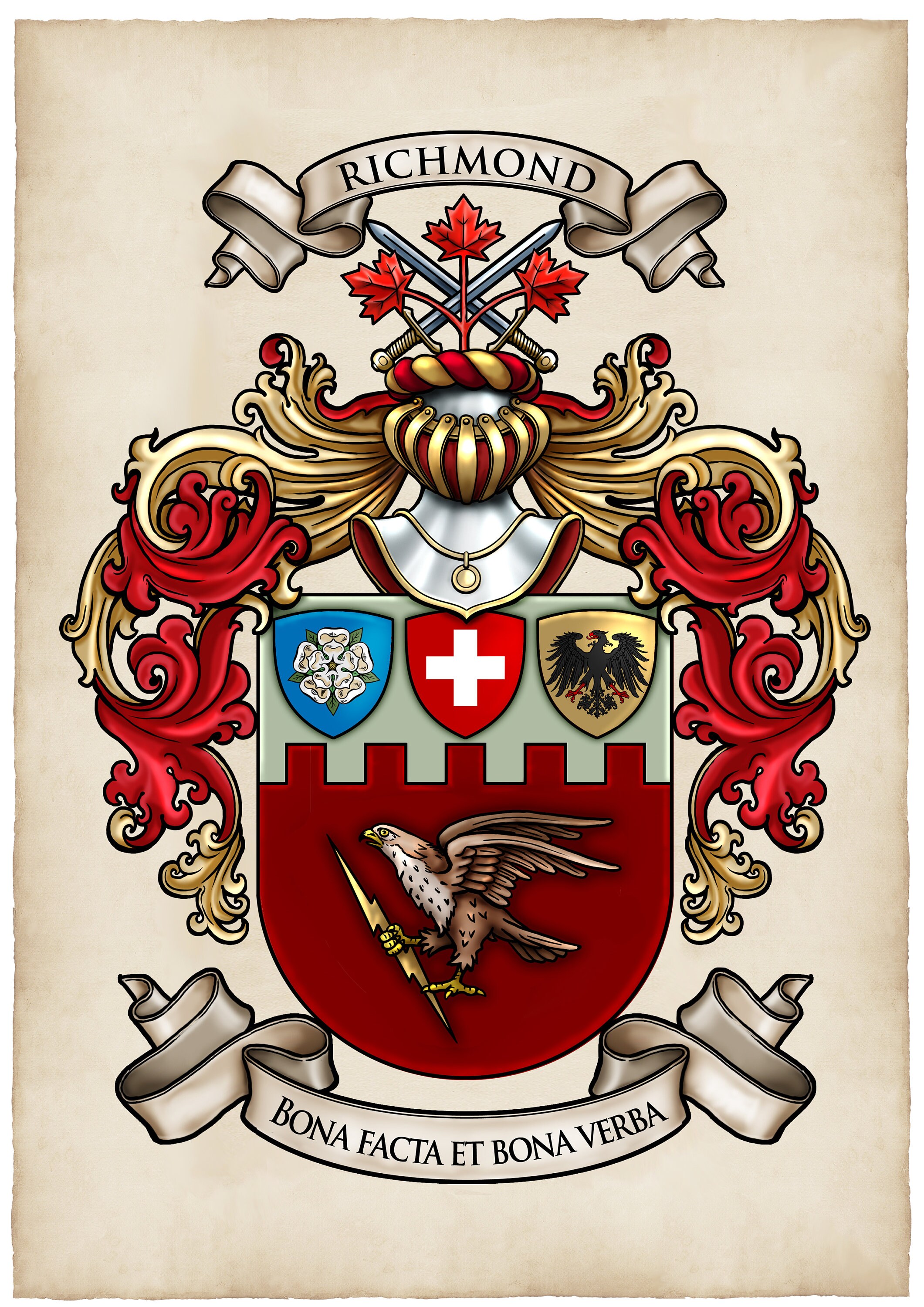 Heraldically Accurate, Custom and Original Digital Coat of Arms, Family ...