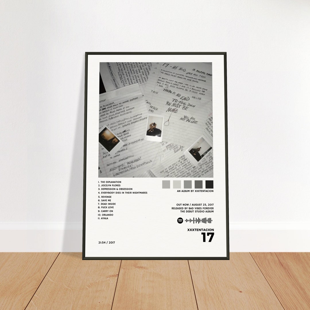 Xxxtentacion 17 Album Poster Rap Wall Decor Retro Bedroom - Etsy