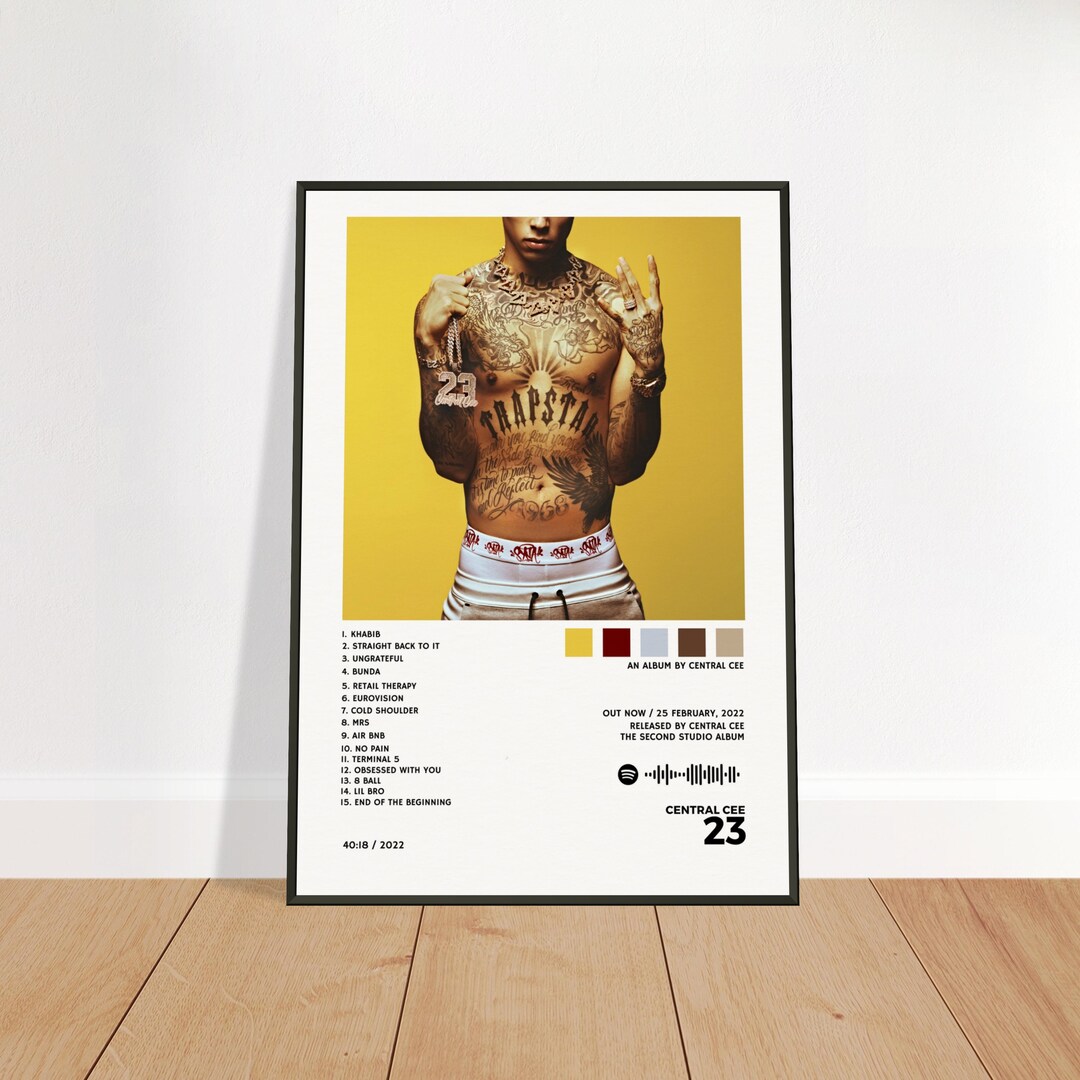 Central Cee Poster 23 Spotify Album Print Rapper Wall - Etsy UK