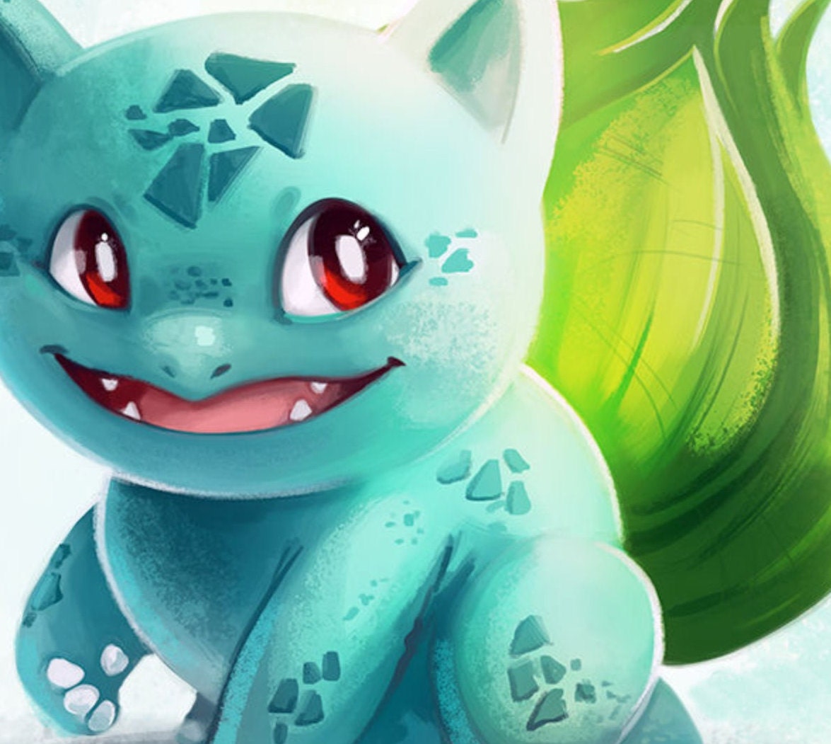 Bulbasaur Handmade, Bulbasaur Printable, Bulbasaur Art Print, Bulbasaur ...