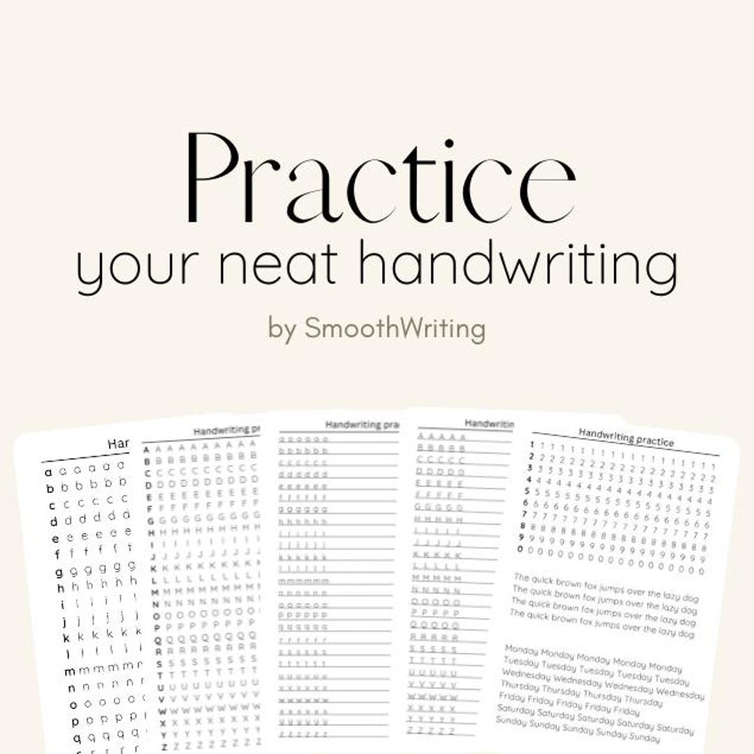 Neat Printable Handwriting Practice Sheet for All Ages. - Etsy