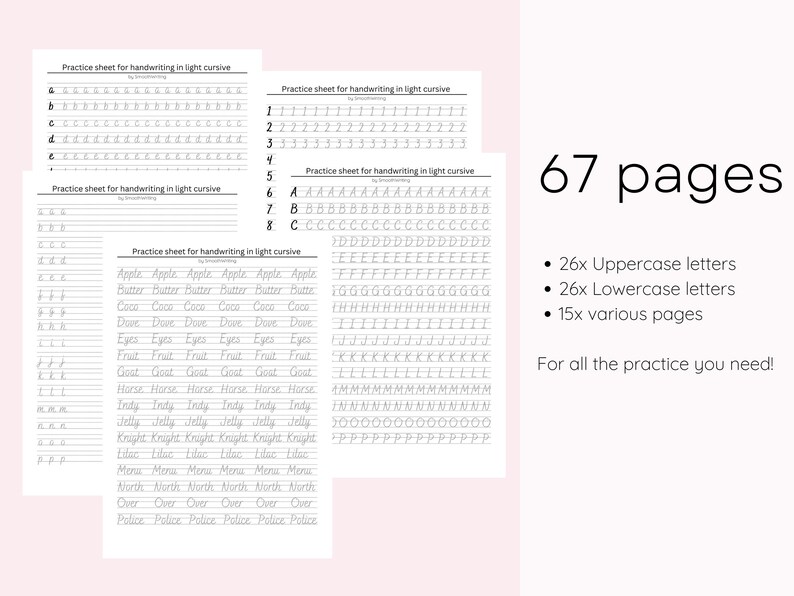 The EXTENDED Handwriting Practice Sheet, Printable Handwriting ...