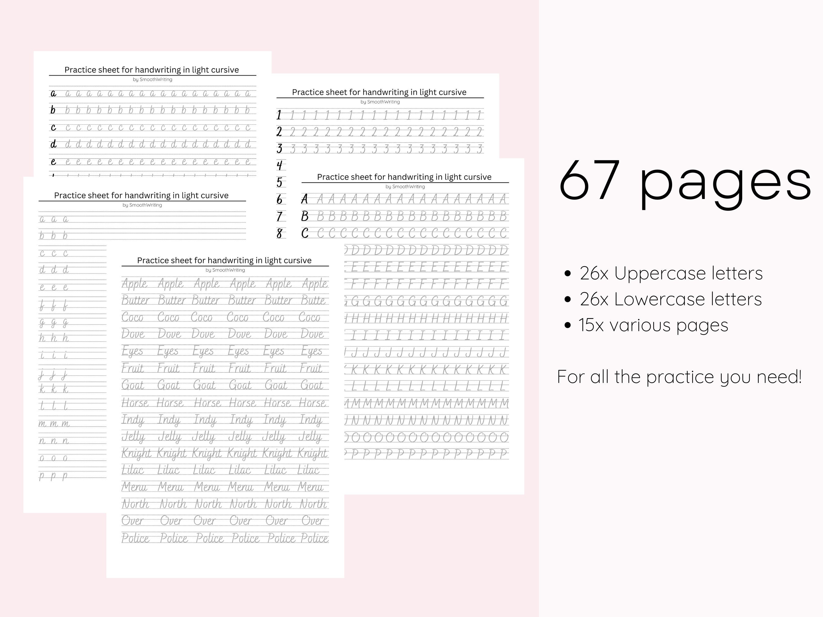 The EXTENDED Handwriting Practice Sheet, Printable Handwriting ...