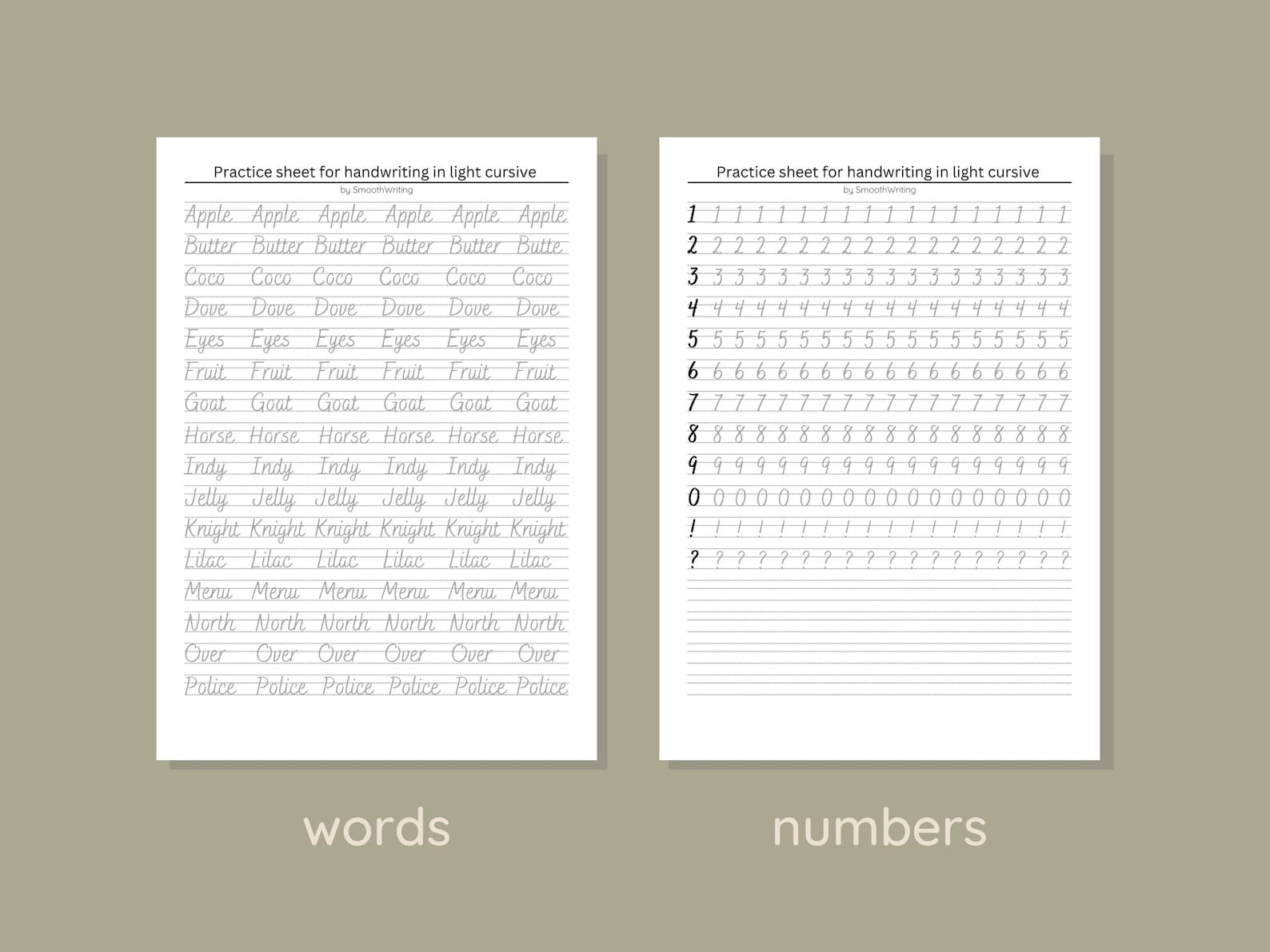 Cute Cursive Printable Handwriting Practice Sheet for All Ages - Etsy