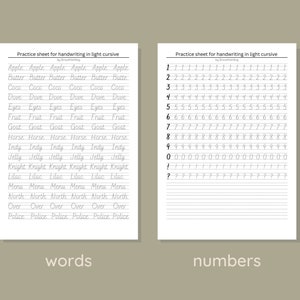 Cute Cursive Printable Handwriting Practice Sheet for All Ages - Etsy