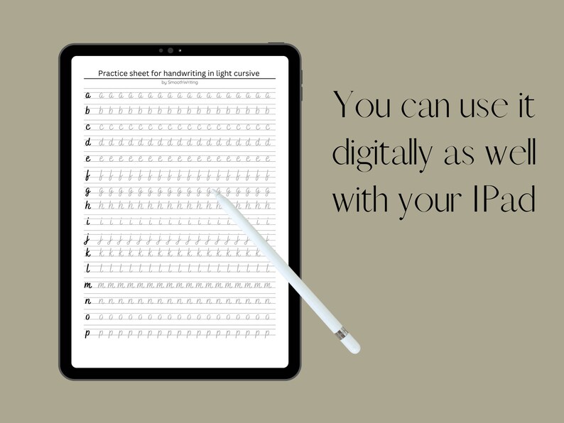 Cute Cursive Printable Handwriting Practice Sheet for All Ages - Etsy