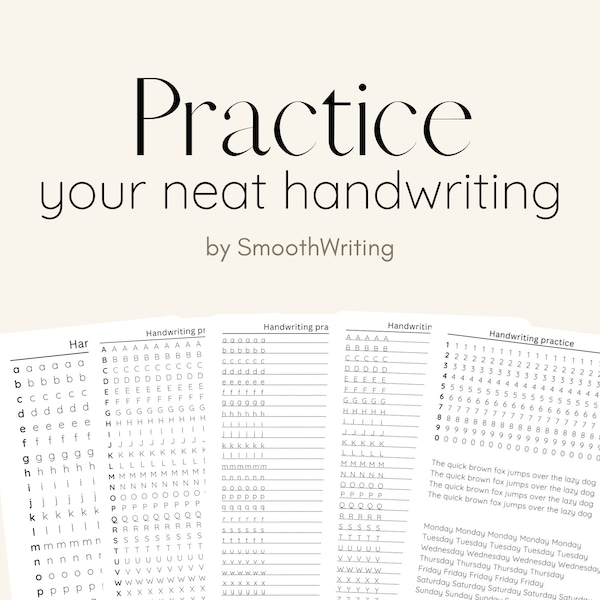 Kids Neat Handwriting Practice - Etsy