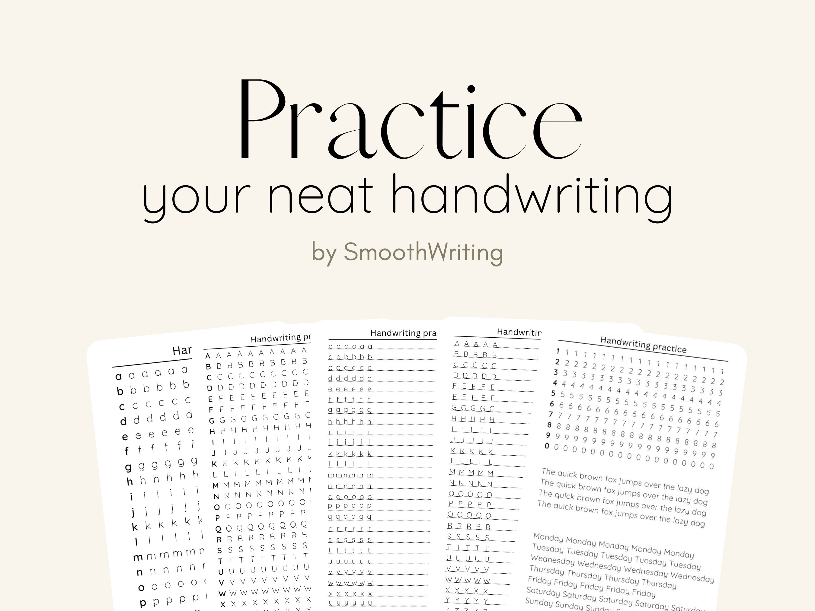 Neat Printable Handwriting Practice Sheet for All Ages. - Etsy