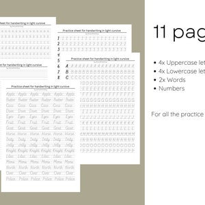 Cute Cursive Printable Handwriting Practice Sheet for All Ages - Etsy
