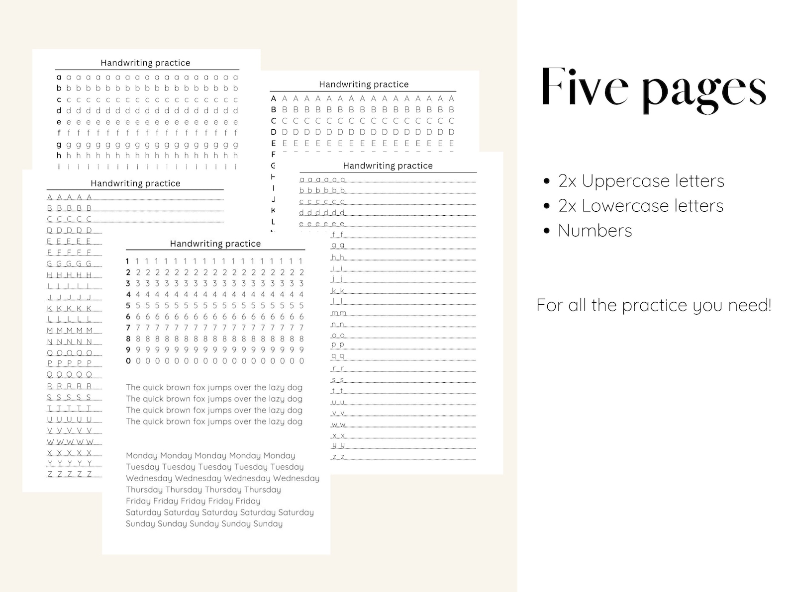 Neat Printable Handwriting Practice Sheet for All Ages. - Etsy
