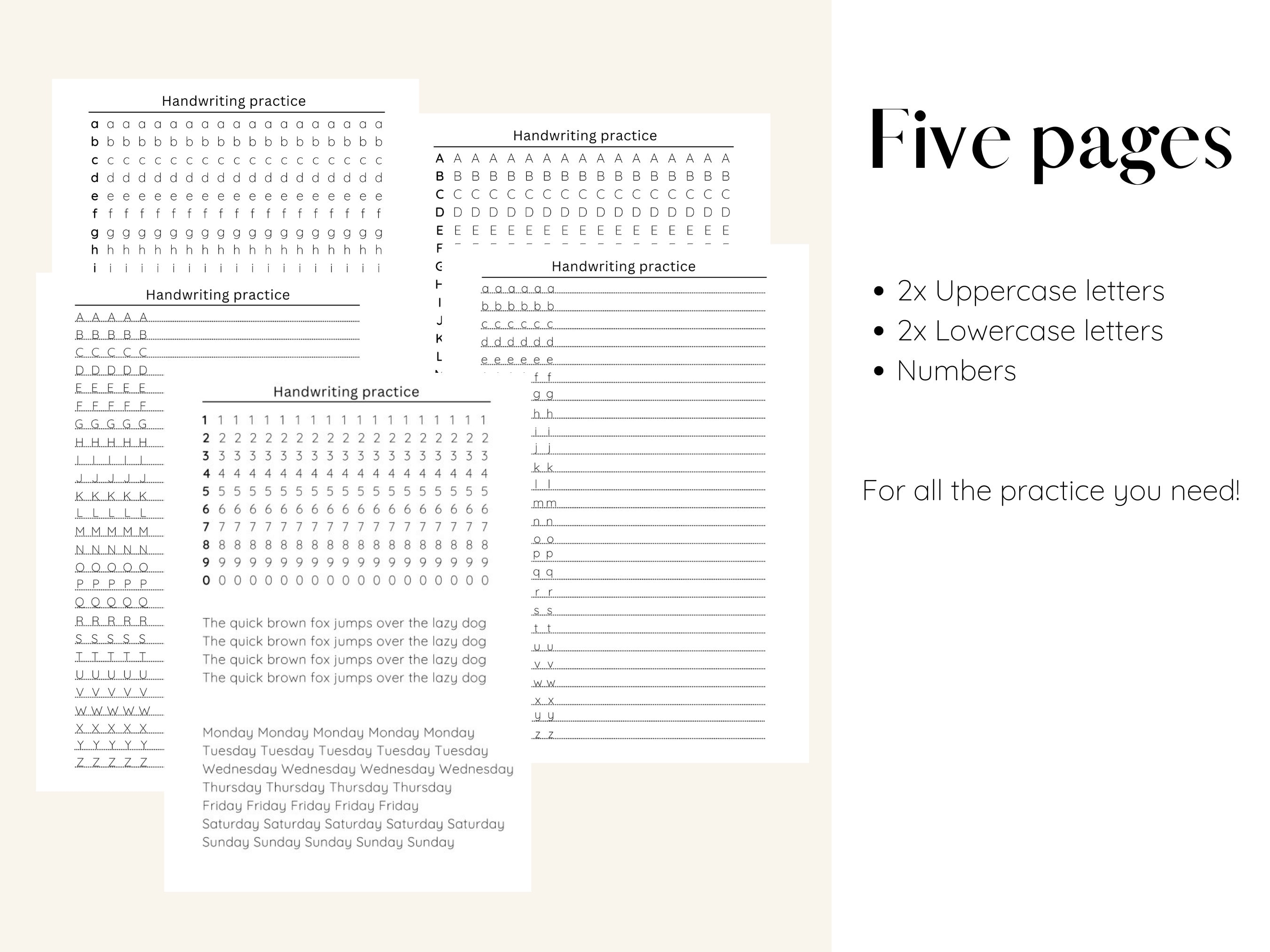 Neat Printable Handwriting Practice Sheet for All Ages. - Etsy