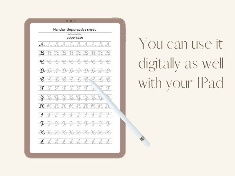 Cursive Printable Handwriting Worksheet for All Ages - Etsy