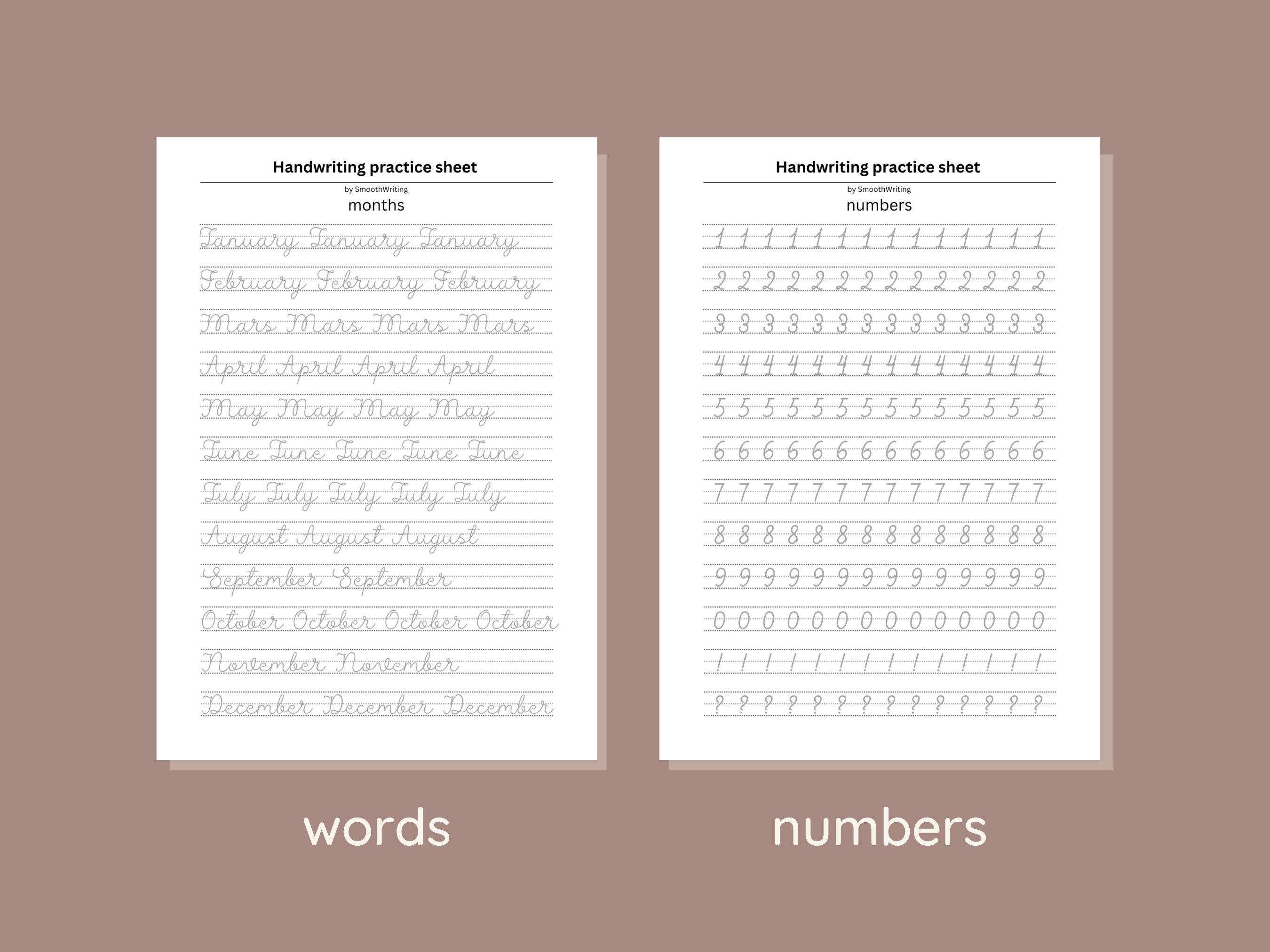 Cursive Printable Handwriting Worksheet for All Ages - Etsy