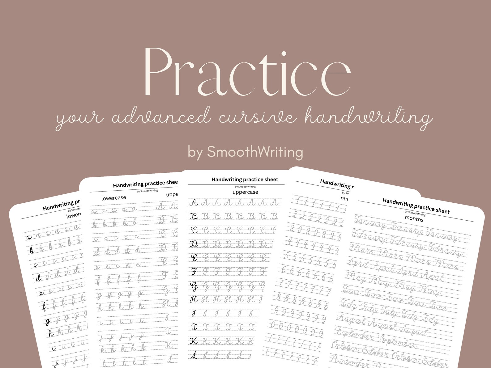 Cursive Printable Handwriting Worksheet for All Ages - Etsy