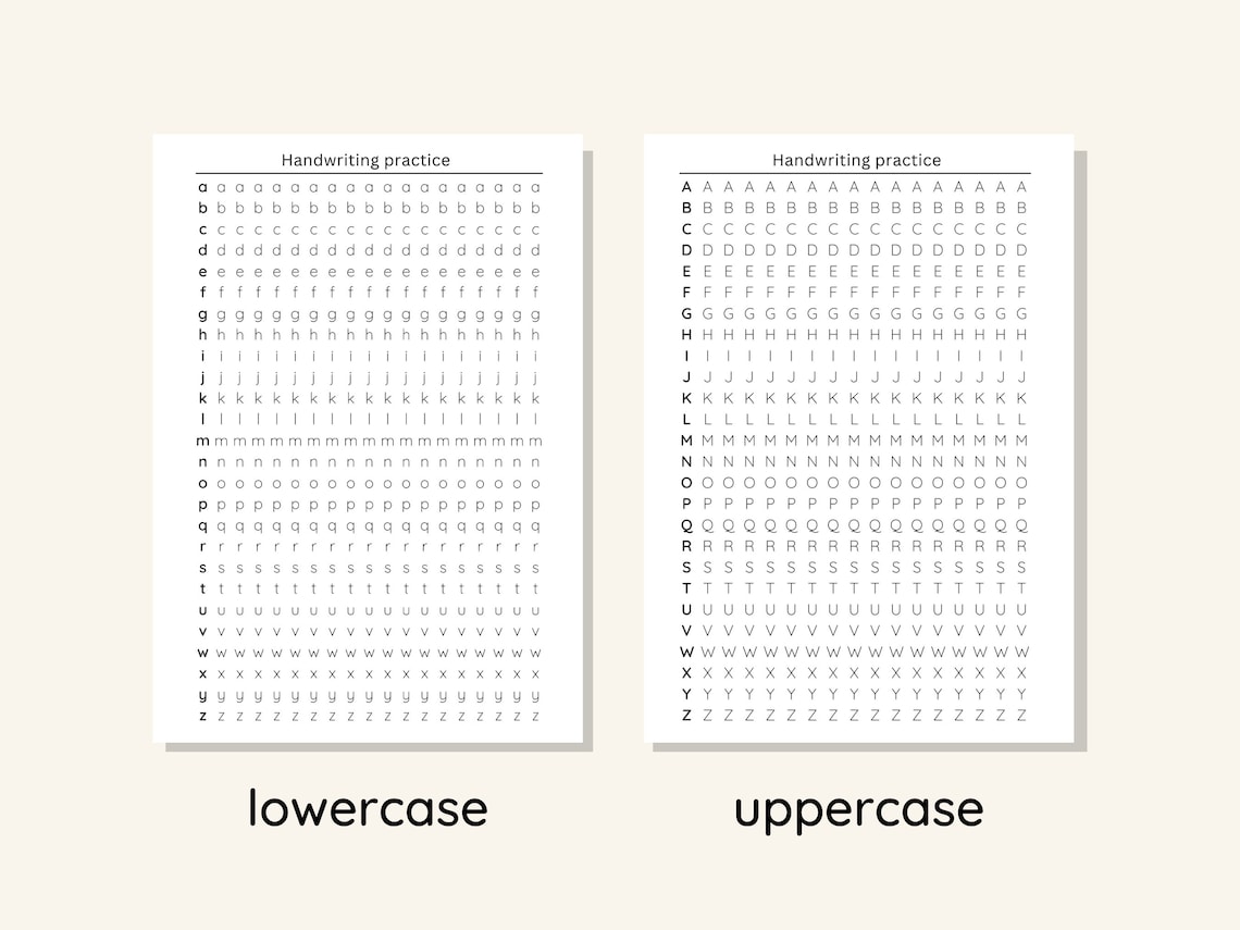 Neat Printable Handwriting Practice Sheet for All Ages. - Etsy