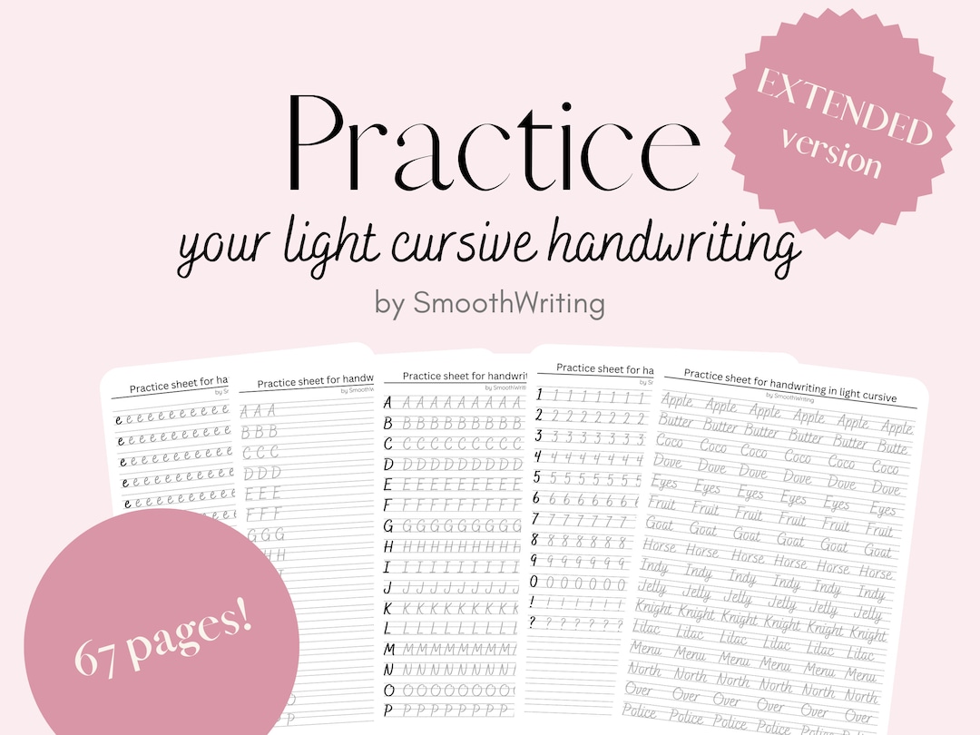 The EXTENDED Handwriting Practice Sheet, Printable Handwriting ...