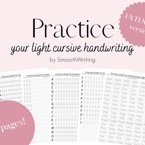The EXTENDED Handwriting Practice Sheet, Printable Handwriting ...